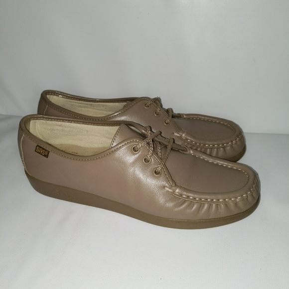 SAS | Shoes | Sas Siesta Tan Lace Up Oxfords Comfort Work Shoes | Poshmark